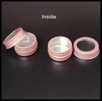 China Windowed  Aluminium Can/Tin Matte Pink Nail Box Cosmetic packaging for sale