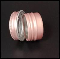 China Windowed  Aluminium Can/Tin Matte Pink Nail Box Cosmetic packaging for sale