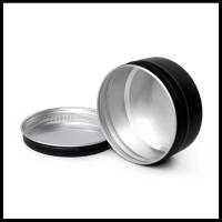 China Black Metal Aluminium Cosmetic Tins Herbs Spices Storage Jar 150g Capacity for sale