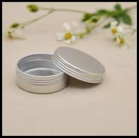 China 25g Cream Jar Silver Small Round Container Custom Aluminum Cans for sale