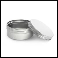 China Silver Bottle Color Aluminium Cosmetic Jars , Aluminum Lip Balm Containers for sale