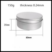 China 150g Cosmetic Cream Container Aluminum Dried Fruit Jar With Screw Lids for sale