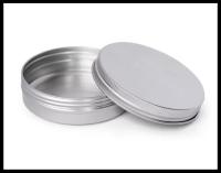 China Black Cosmetic Aluminum Jar 100g Lotion Cream Bottles With Screw Lids for sale