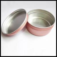 China Pink Cosmetic Aluminum Jar 100g Metal Cans Lotion Cream Powder Can With Screw Lid for sale