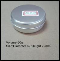 China 60g Metal Thread Round Cans With Screw Lids Tinplate packaging tins Candy Jar for sale