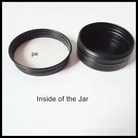 China 30g Black Cream Jar Aluminum Cosmetic Packaging Container With Screw Lids for sale