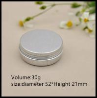 China 30g Black Cream Jar Aluminum Cosmetic Packaging Container With Screw Lids for sale