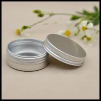 China 30g Black Cream Jar Aluminum Cosmetic Packaging Container With Screw Lids for sale
