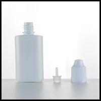 China White PET E Liquid Bottles , Plastic Eye Dropper Bottles 30ml Childproof Cap for sale