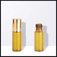 China 3ML 5ML 10ML Glass Cosmetic Bottles Screw Cap With Stainless Steel Roller Balls for sale