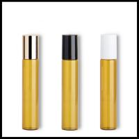 China 3ML 5ML 10ML Glass Cosmetic Bottles Screw Cap With Stainless Steel Roller Balls for sale