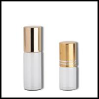 China 3ML 5ML 10ML Glass Cosmetic Bottles Screw Cap With Stainless Steel Roller Balls for sale