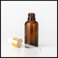 China Tamper Proof Cap Amber Glass Dropper Bottles Multi Colors Choice Safe Storage for sale