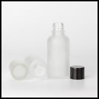 China Frosted Clear Empty Essential Oil Bottles Glass Material Plastic Cap PE Inserts for sale