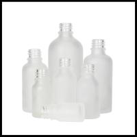 China Frosted Clear Empty Essential Oil Bottles Glass Material Plastic Cap PE Inserts for sale