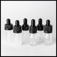 China Different Sizes Essential Oil Glass Bottles Clear Eye Dropper Caps Childproof for sale