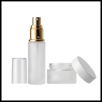 China Glass Cosmetic Bottles Jar Press Lotion Pump Cap Type No Pollution Non - Toxic for sale