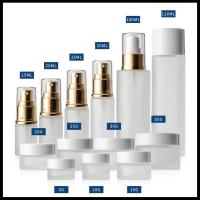 China Glass Cosmetic Bottles Jar Press Lotion Pump Cap Type No Pollution Non - Toxic for sale