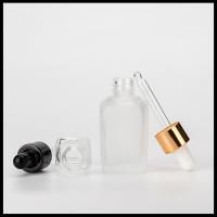 China Clear Square Glass Dropper Bottles Bpa Free For Essential Oils Aromatherapy for sale
