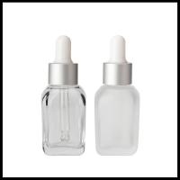 China Clear Square Glass Dropper Bottles Bpa Free For Essential Oils Aromatherapy for sale