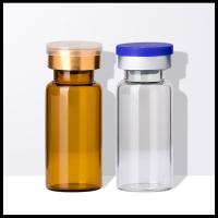 China 10ml Vials Empty Glass Cosmetic Bottles Rubber Stopper Sterile Serum Container for sale