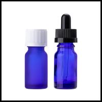 China Cobalt Blue Essential Oil Glass Bottles Dropper Black Cap Tamper Proof 10ml for sale