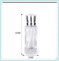 China Clear Frosted Perfume Spray Bottles Refill Glass Fine Mist With Anodized Aluminum Cap for sale