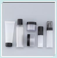 China Clear Frost Cosmetic Packaging Bottles Set Cream Jar Facial Tube With PP Cap for sale