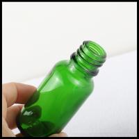 China Green Essential Oil Glass Bottles Cosmetic Dropper Container 30ml TUV Approval for sale