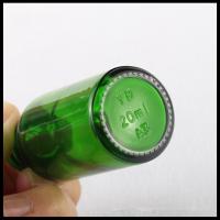 China Green Essential Oil Glass Bottles Cosmetic Dropper Container 30ml TUV Approval for sale
