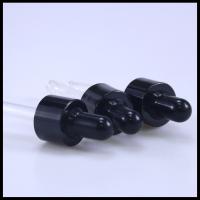 China Durable Amber Essential Oil Glass Bottles Black Aluminum Screw Cap Round Shape for sale