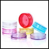 China Round Plastic Cosmetic Cream Jar Small Make Up Cotainers Colorful 2g Capacity for sale