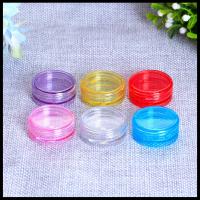 China Round Plastic Cosmetic Cream Jar Small Make Up Cotainers Colorful 2g Capacity for sale