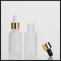 China Clear Frosted Glass Essential Oil Bottles 30ml Capacity Childproof With Tamper Cap for sale