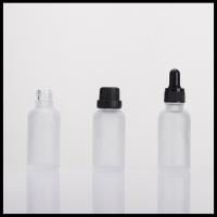 China Clear Frosted Glass Essential Oil Bottles 30ml Capacity Childproof With Tamper Cap for sale