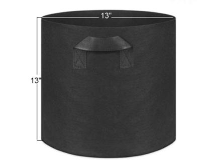 China Round Garden Fabric Grow Bags 2mm Nursery Felt Grow Bags for sale