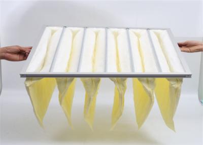 China Polypropylene Fiber Aluminium Frame Air Filter Bags For Air Ventilation Systems for sale
