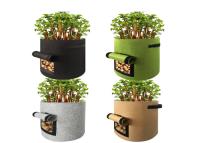 China Customized Gallon Felt Fabric Garden Plant Non Woven Grow Bags Potato Grow Bags for sale