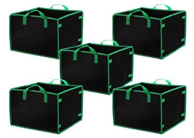 China Garden Fabric Square Pots Flower Grow Bag Non Woven Grow Bags With Handles for sale