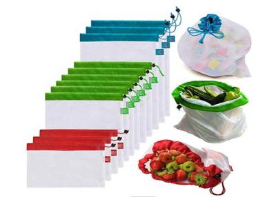 China Eco Friendly Washable Reusable Mesh Grocery Bags Nylon Mesh Bags For Vegetables for sale