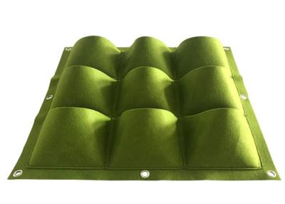 China Outdoor Fabric Wall Hanging Planter Grow Bag Felt Pocket Vertical Hanging Bag for sale
