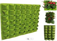 China Outdoor Fabric Wall Hanging Planter Grow Bag Felt Pocket Vertical Hanging Bag for sale