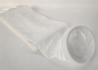 China Industry White  PTFE Dust Collector 100% polyester needle punched nonwoven Material Filter Bag for sale