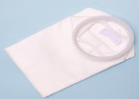 China Round Polyester Needle Felt Filter Bags Plastic Ring for sale