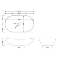 China ISO Thin Minimalist Upper Counter Wash Basin Cloakroom Countertop Basin for sale