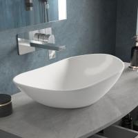 China ISO Thin Minimalist Upper Counter Wash Basin Cloakroom Countertop Basin for sale