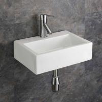China Luxurious Stylish Compact  Bathroom Wall Hung Basin Wall Mount Sink No Stain for sale