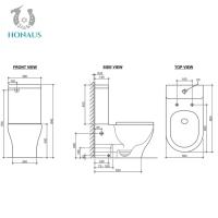 China OEM Cyclone Flushing Two Piece Water Closet for sale