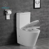China Luxury Gravity Flush Elongated Two Piece Toilet Bowl 690x400x560mm 3.0-4.5L for sale