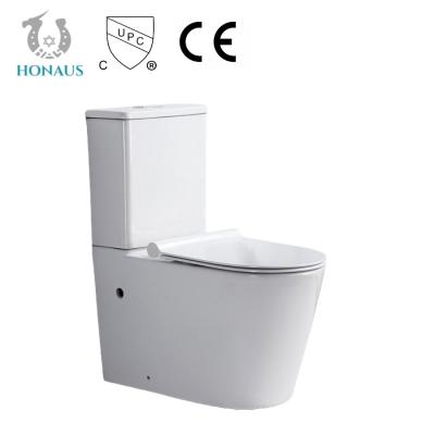 China European Watermark Comfort Height Rimless Toilet Two Piece Floor Mounted 605x380x795mm for sale